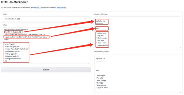 Reader-LM：快速高效将 HTML 转为 MarkDown | 教程 | HyperAI超神经