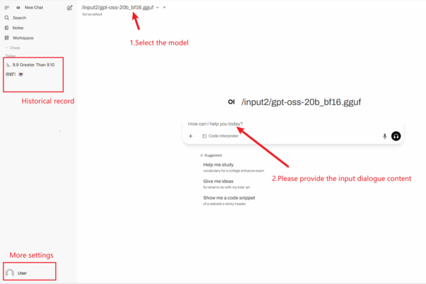 llama.cpp+Open-Webui 部署 gpt-oss-20b | 教程 | HyperAI超神经